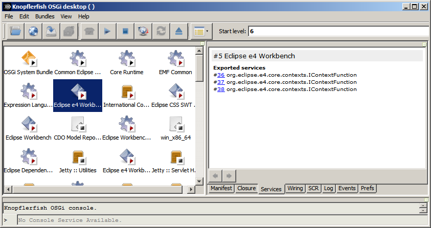 Integrate Knopflerfish desktop into Equinox | javahacks